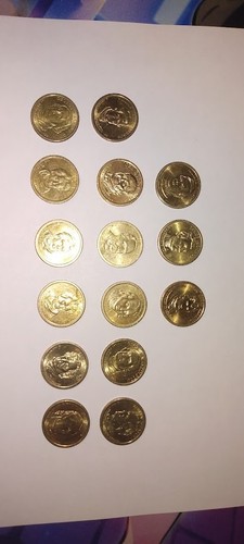 15 Limited edition Presidential Gold Dollar coins , mixed conditions ...
