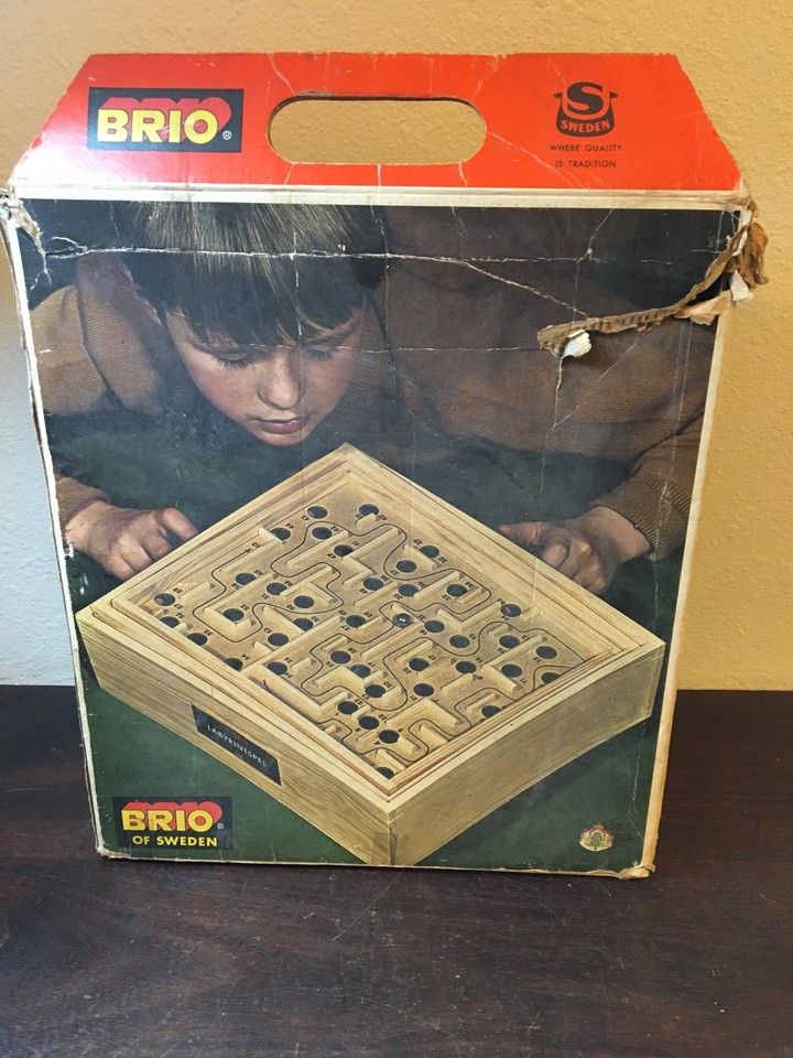 Vintage Brio Labyrinth Board Game, Made in Sweden, Labyrintspel 31804 ...