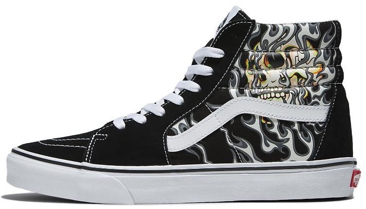 Vans Sk8- High Flame Skull for sale | eBay