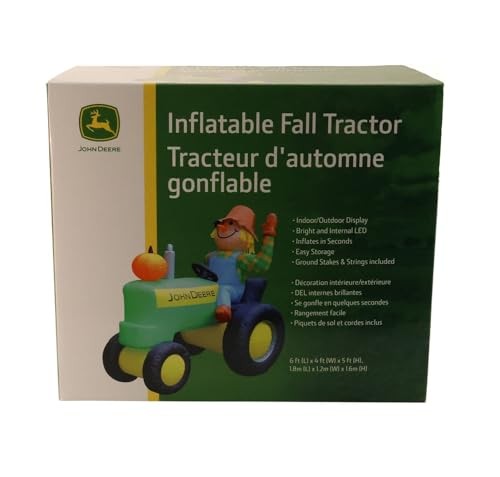 John Deere Tractor Inflatable with Scarecrow | Licensed Product | 5 ...