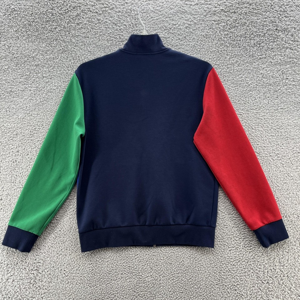 Polo Ralph Lauren Jacket Mens Medium Navy Colorblock Track Full Zip ...