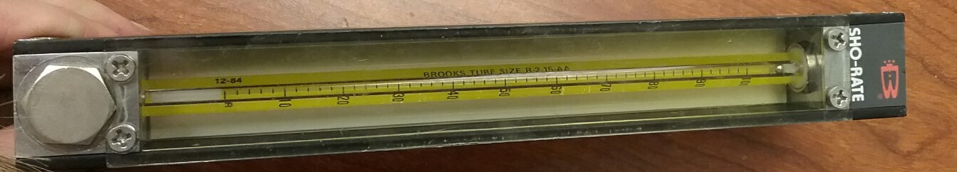 Brooks Instrument SHO-RATE Flow Meter 1355K1AV8F6AH | eBay