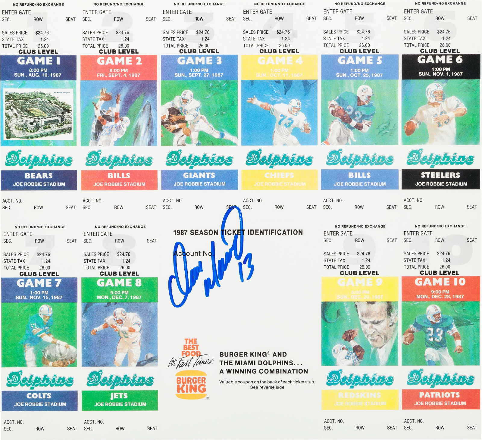 Dan Marino | Autographed Football Memorabilia & NFL Merchandise