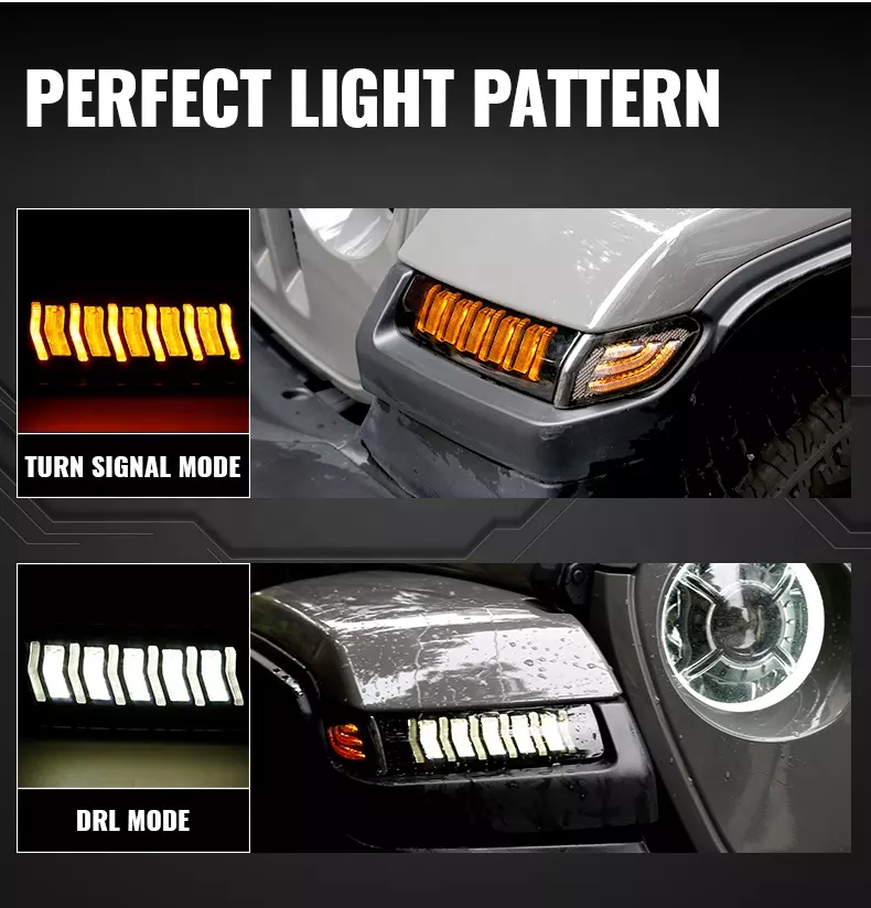 LED Turn Signal Lights Assembly For Jeep Wrangler Sahara Rubicon 2018 ...