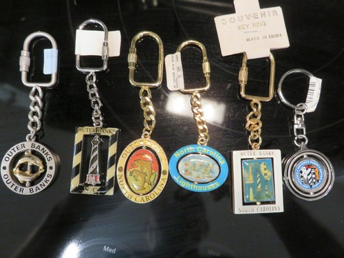 6 Vintage 1990's North Carolina Outer Banks Revolving Keychains ...