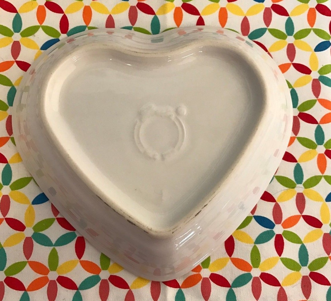 Fiestaware White Medium Heart Bowl Fiesta 19 oz Candy Dish | eBay