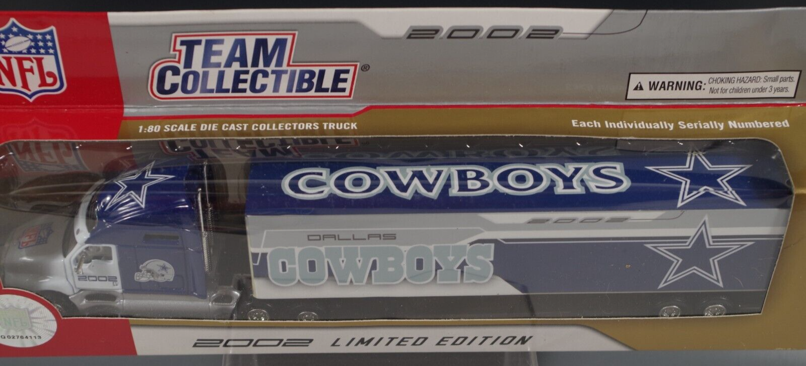 FLEER COLLECTIBLES 2002 DALLAS COWBOYS NFL TRUCK DIE CAST 1/80 SCALE ...