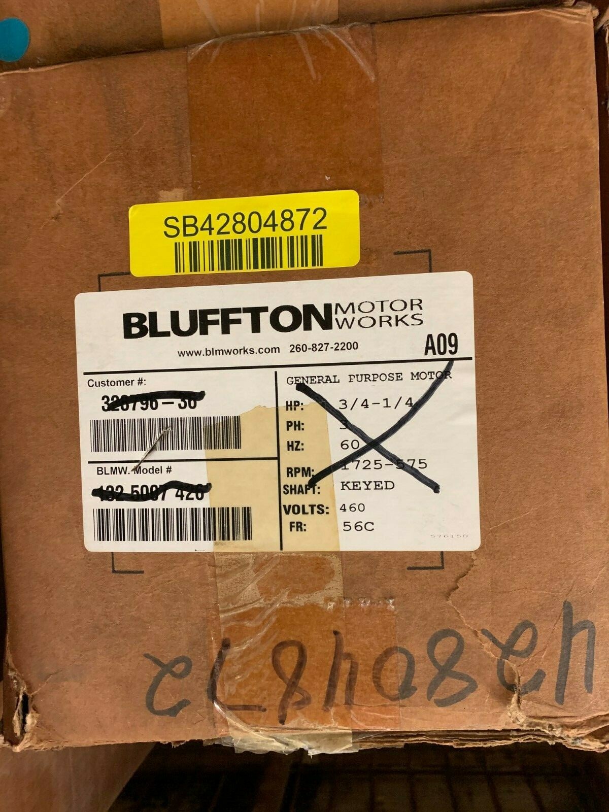 42804872 Shaw Box MOTOR .25 HP 1800 RPM | eBay