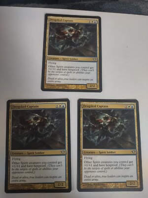 3X Drogskol Captain Dark Ascension NM White Blue Uncommon MAGIC MTG 3X ...