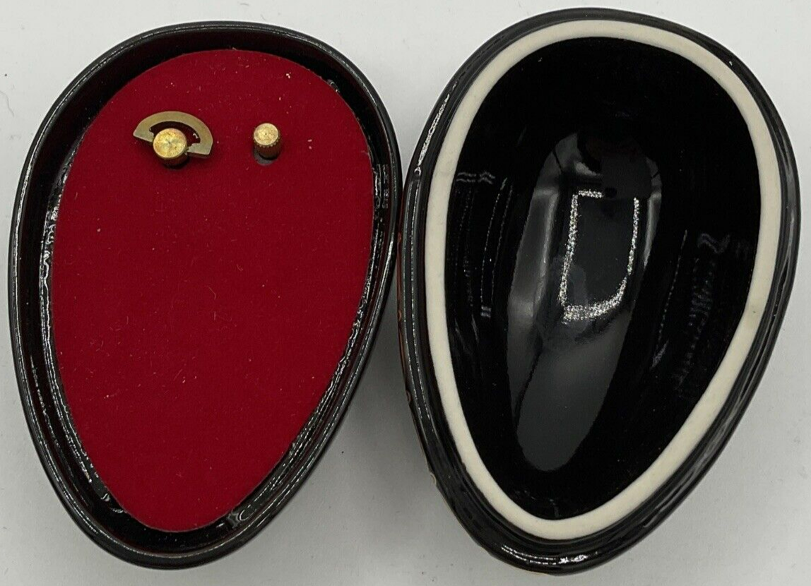 Tianex Black Porcelain Egg Russian Fairy Tale Music Trinket Box 854A ...