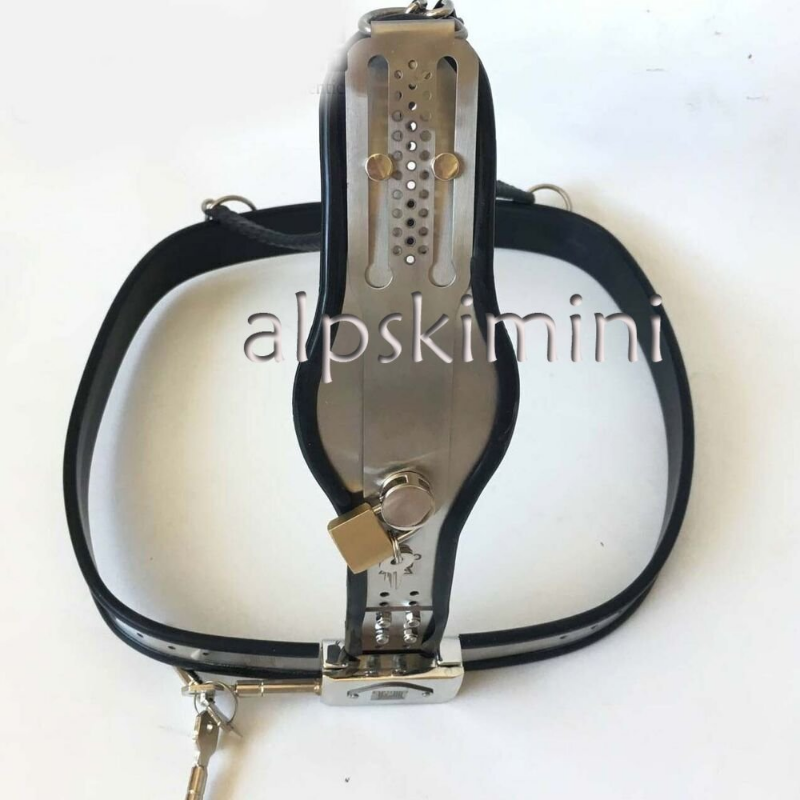Steel Metal Chastity Cage Belt Female Pants Lockable Strapon Chastity ...