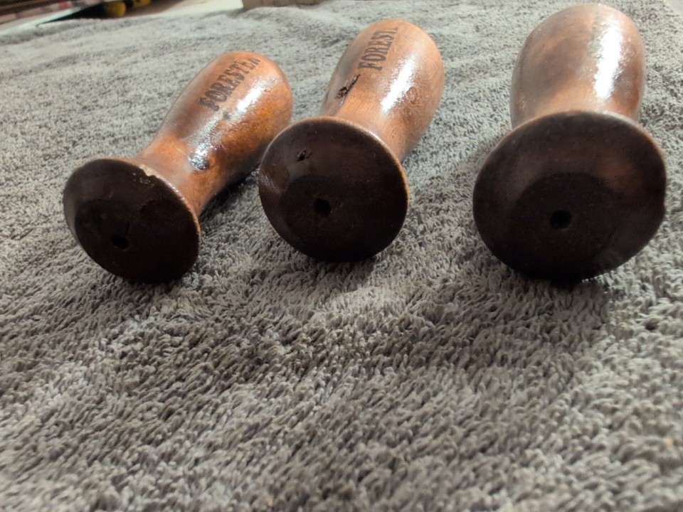 Chainsaw File Handle Stained wood Universal round file handle 3 Pack ...