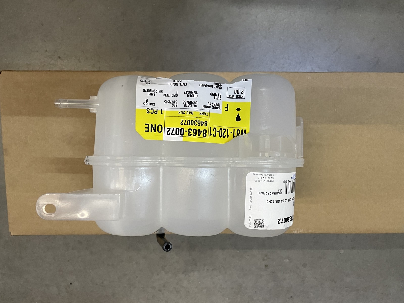 2020-2024 Chevrolet Silverado Sierra 6.6 Gas Coolant Bottle Tank ...