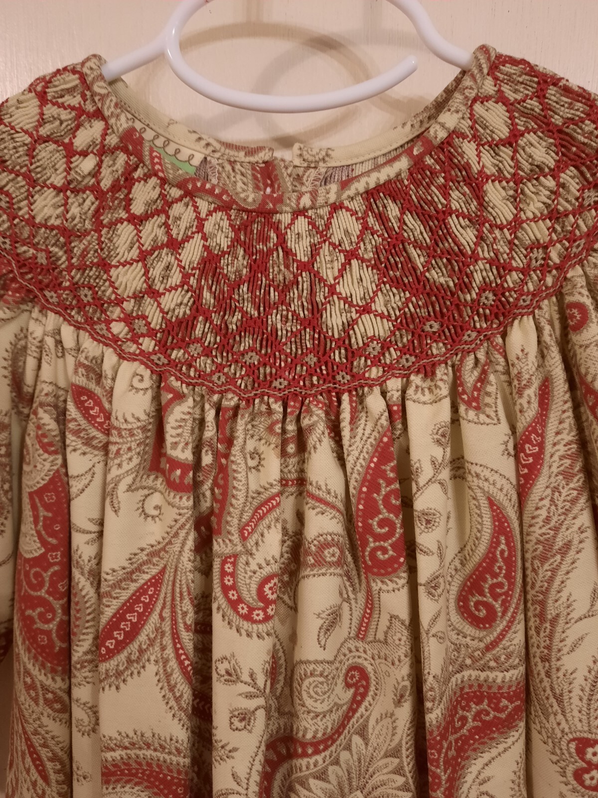 Le' Za Me Girls Smocked Dress Paisley Fall Colors | eBay