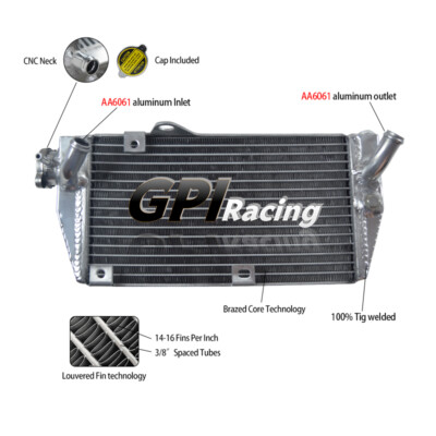 Aluminum Radiator For Kawasaki KLR650 KLR 650 1987-2007 1988 1987 1986 ...