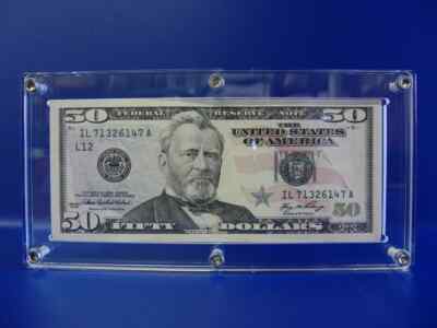 Single Note Acrylic Frame Plastic Money Holder Currency Display Dollar ...