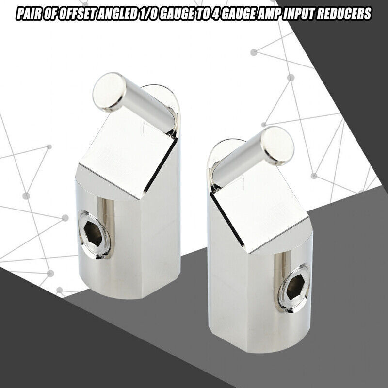 Power Wire Reducer Offset Angled 1/0 Gauge to 4 Gauge Amp Input ...