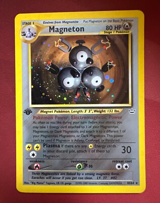 MAGNETON 10/64 Neo Revelation 1st EDITION HOLO rare Pokemon TCG card NM ...