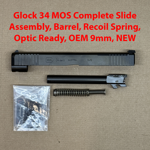 Glock 34 Gen 5 MOS Complete Slide, Barrel, Spring - OEM Factory G34 | eBay