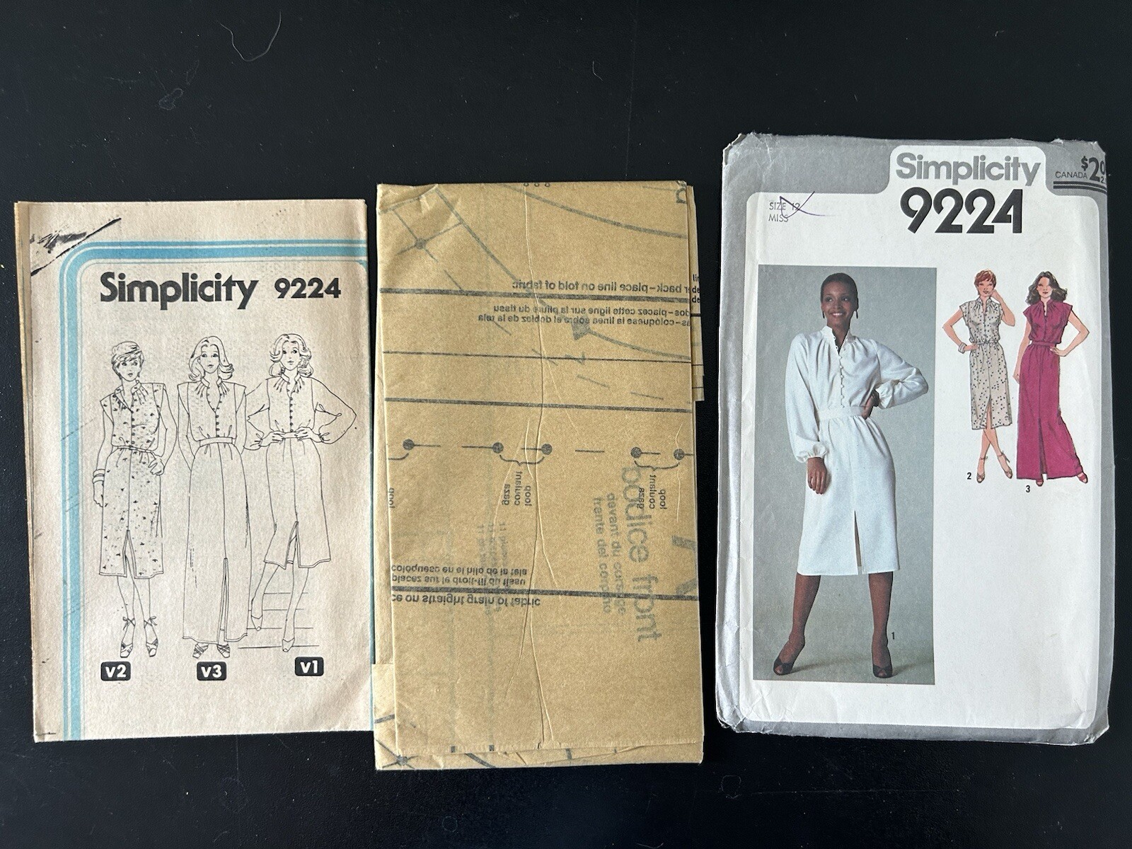 Vintage 1979 Simplicity Pattern 9224 Pullover Dress Size 12 Cut | eBay