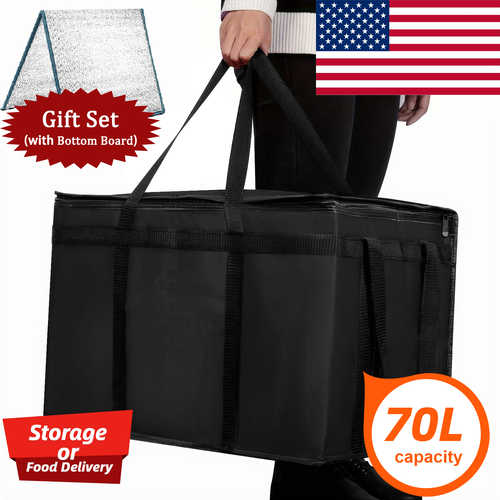 Insulated Food Delivery Bag, 22x15x14" Pizza Carrier Box for UberEats ...