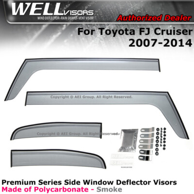 WELLvisors For Toyota FJ Cruiser 2007-2014 Side Clip on Window Visors ...