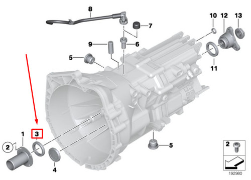 BMW 3 E36 MANUAL TRANSMISSION INPUT SHAFT SEAL 23128677738 8677738 NO🇺🇸 ...