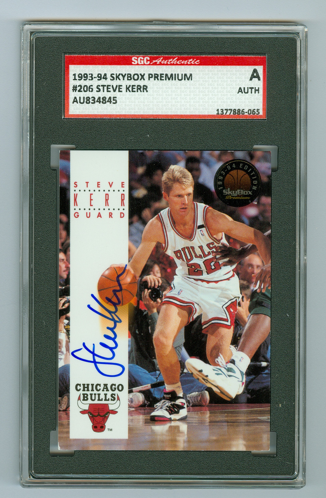 Steve Kerr Autograph 1993-94 Skybox Card #206 Bulls SGC Authentic ...