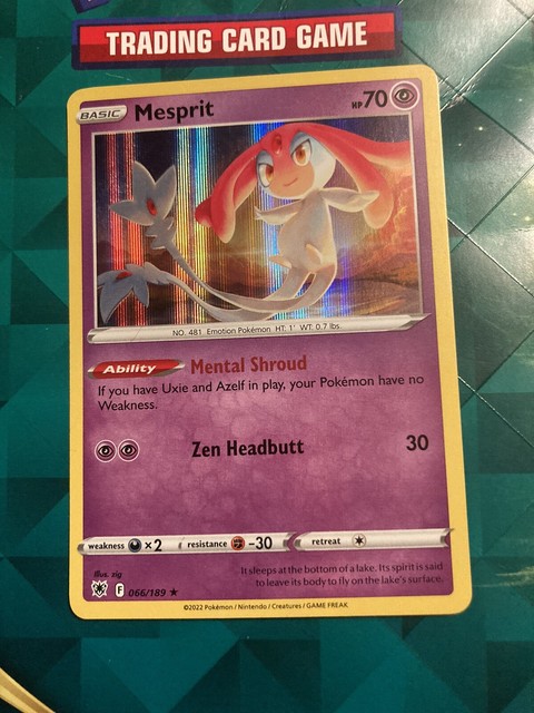 Pokémon TCG Mesprit Sword & Shield - Astral Radiance 066/189 Holo Holo ...