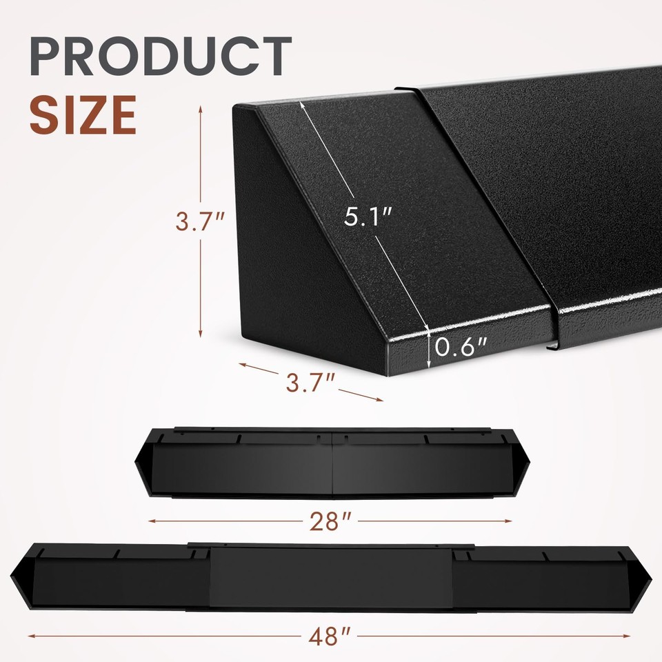 Adjustable Fireplace Hood - 28-48 Inch Heat Deflector Shield for Mantel ...