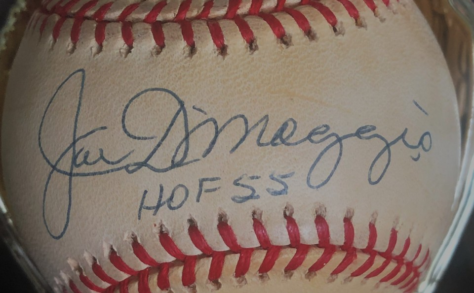Joe Demaggio Signed Baseball. HOF 55, .325 Career Batting Avg., COA | eBay