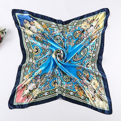 Square Scarf Skin-friendly All Match Flower Printing Square Scarf ...