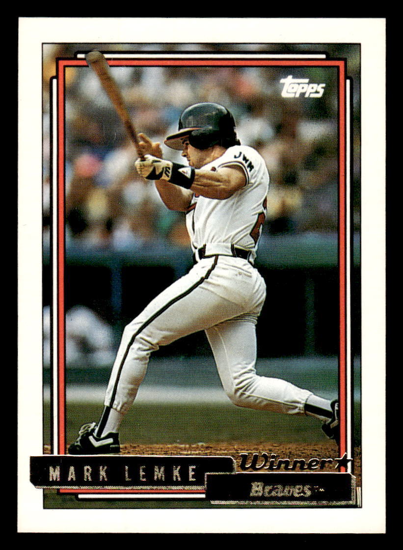 1992 Topps #689 Mark Lemke Gold | eBay