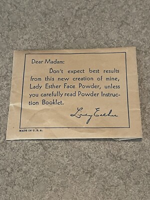 Vintage LADY Esther Face Powder Classic - Brunette Shade-Powder In ...