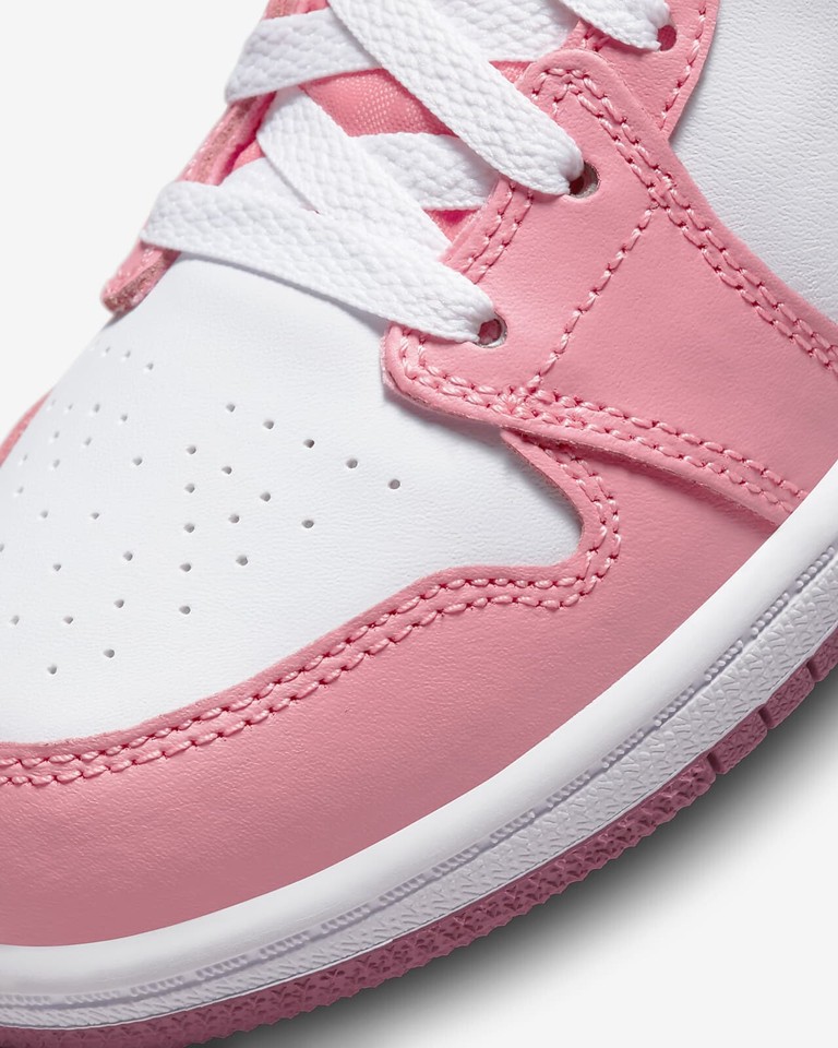 Nike Air Jordan 1 Mid Coral Chalk White Pink Shoes DQ8423-616 GS DQ8424 ...