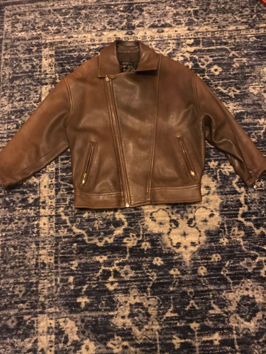 Donna Karan Black Label Brown Motorcycle Jacket Medium | eBay Donna Karan Black Label Brown Motorcycle Jacket Medium | eBay