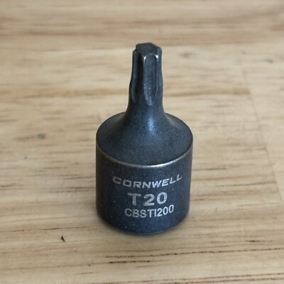 Cornwell T20 Impact Star Bit Driver Socket 1/4” Drive CBSTI200 NEW OPEN ...
