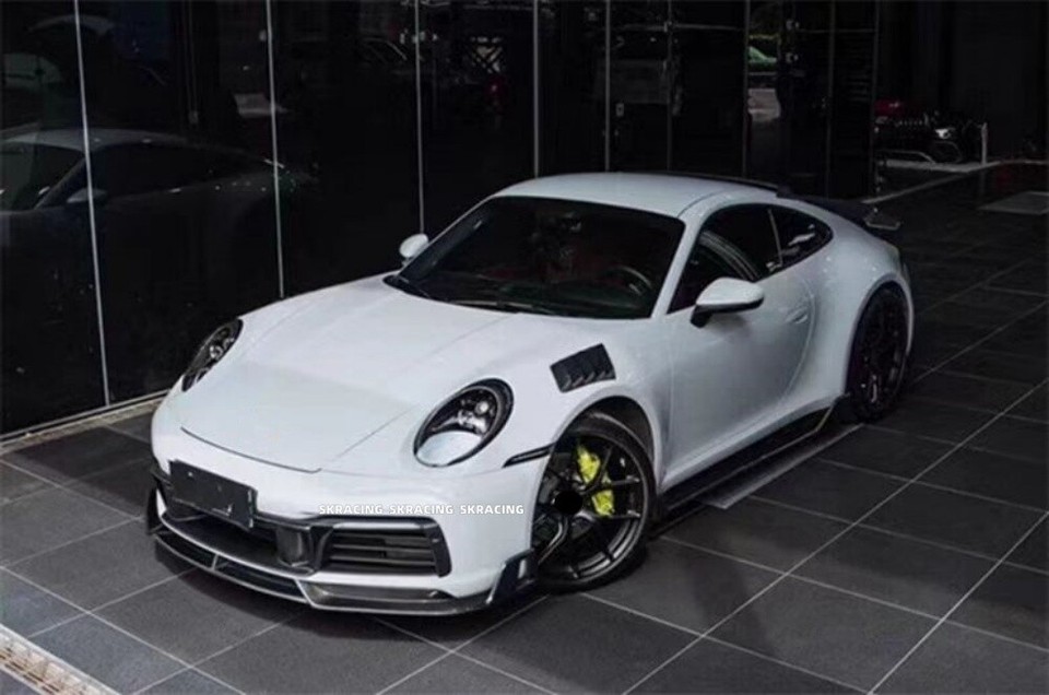 For Porsche Carrera 911 992 Front Bumper Hood Side Fenders Cover Carbon ...