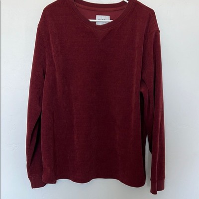 Goodfellow & Co Textured Crewneck Sweater Burgundy Red Men’s XL | eBay