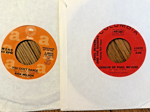 LOT OF (50) 45 RPM RECORDS GARAGE,ROCKABILLY,SURF,R&B,PSYCH, BOPPERS ...
