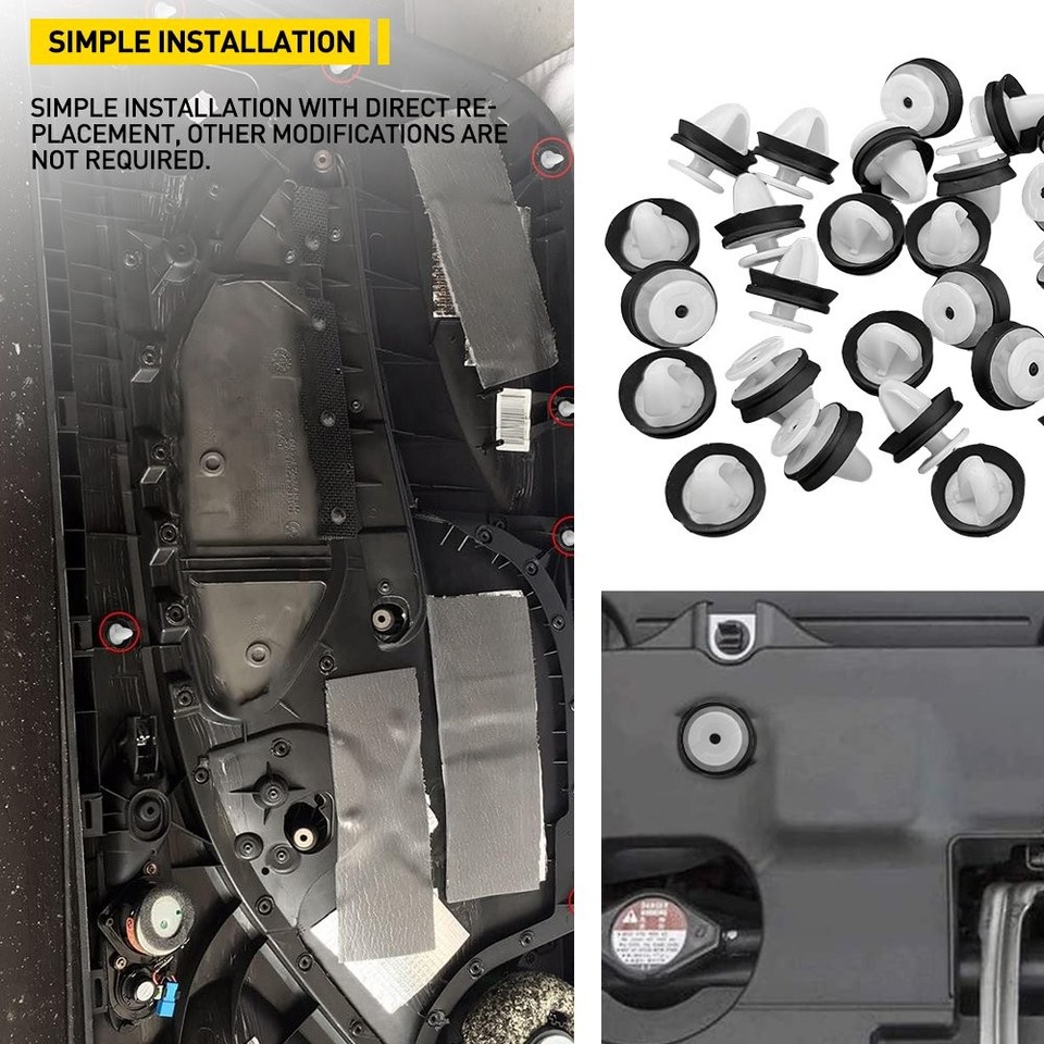 100x Front Door Plastic Trim Clips W716507S300 For Ford Transit Door ...