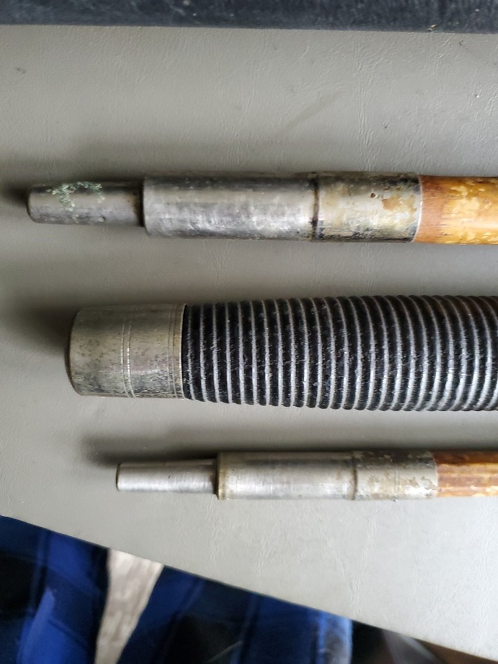 Vintage Bamboo Cane Pole Fishing Rod 4 Piece 12Ft with Eyelets and Wood ...