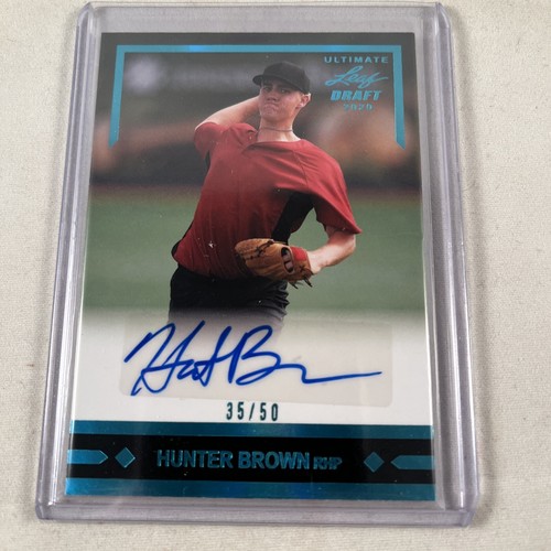 2020 Hunter Brown Leaf Ultimate Draft Auto /50 Houston Astros Autograph ...