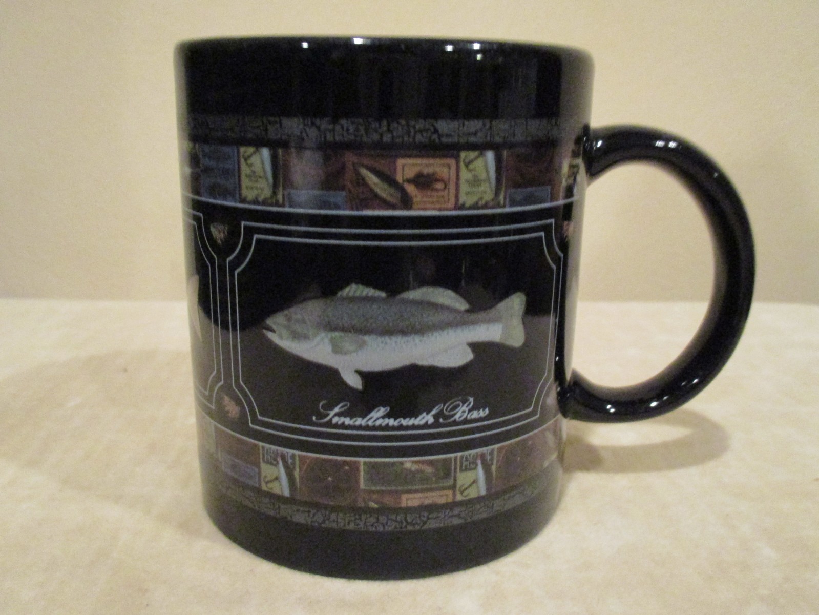 Ceramic Fish Coffee Mug, Rainbow Trout, Yellow Perch, Small Mouth Bass ...