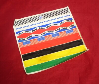Goodyear Red Black Yellow Stripes Racecars STICKER SHEET Tyco Original ...