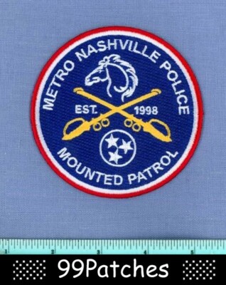 NASHVILLE METRO MOUNTED PATROL TENNESSEE Police Shoulder Patch HORSE ...