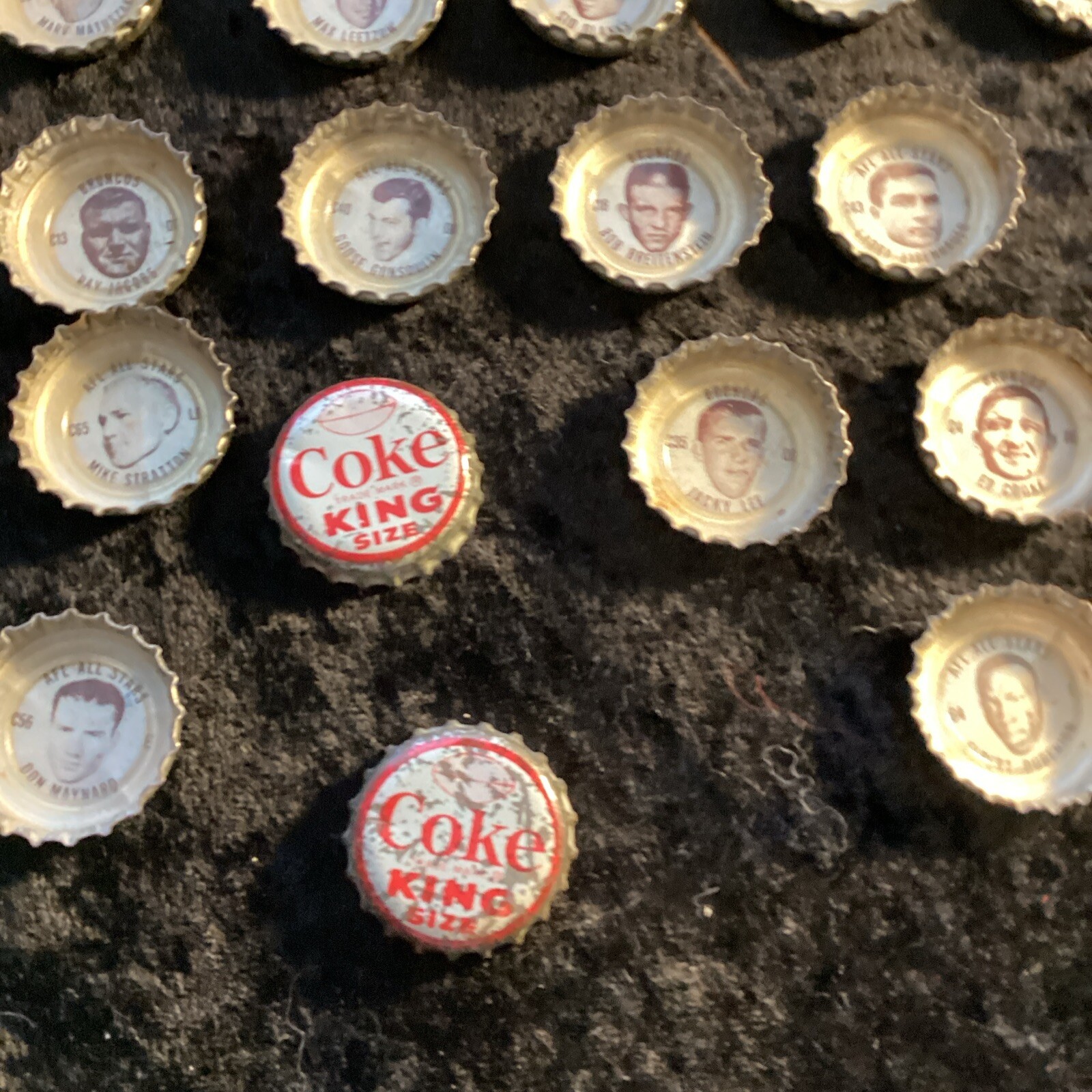Vintage Coke Cold King NLF Extraordinary Collection Of 29 Bottle Caps ...