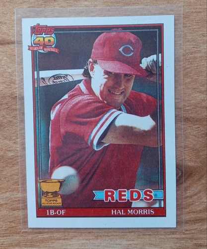 Topps All Star Rookie 1991 Baseball Card Hal Morris Cincinnati Reds ...
