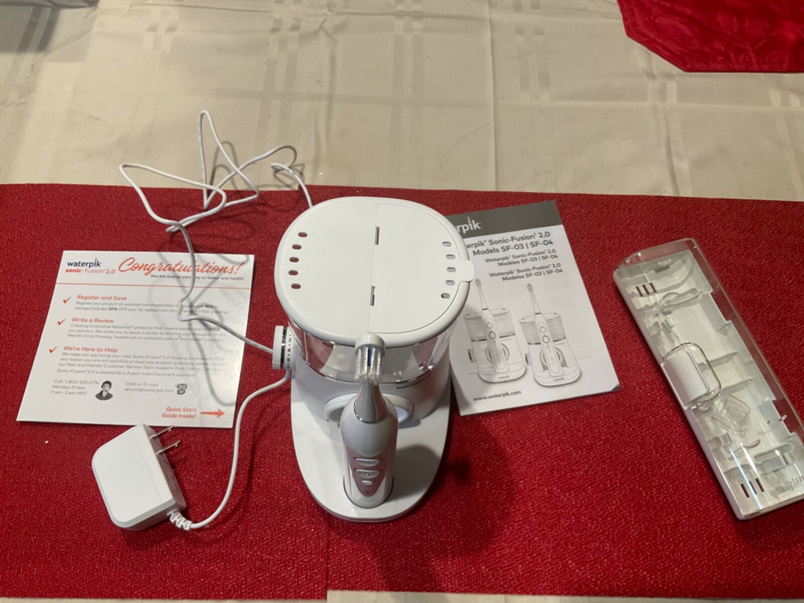 Waterpik Sonic Fusion 2.0 Flossing Toothbrush - White (SF03W0101) for ...