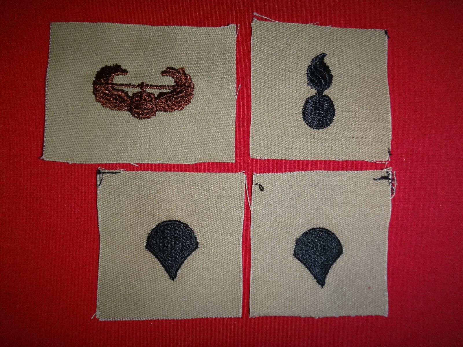 4 US Military Desert Tan Patches Collar Devices New, Never Worn | eBay